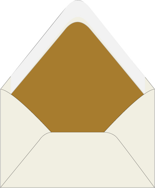 Ecru Gold | Custom Hand Lined Envelopes | Cohen Printing And Invitations