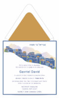 Jerusalem At Twilight Bar Mitzvah Invitation