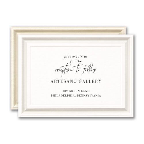 Timeless Border White Wedding Invitation