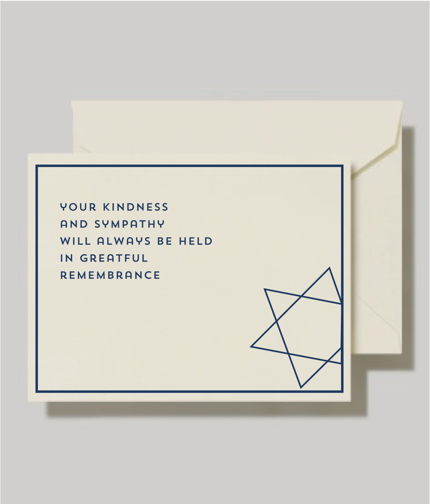 15 Jewish Sympathy Cards Pack | Modern Star Of David | Cohen Printing ...