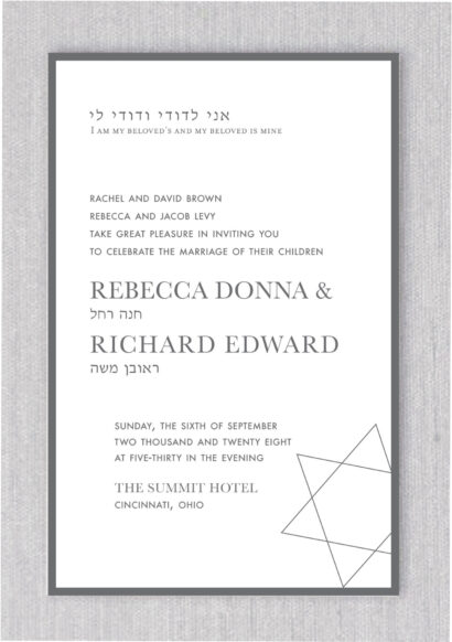 How To Choose Jewish Wedding Invitation Wording | Cohen Printing | The ...