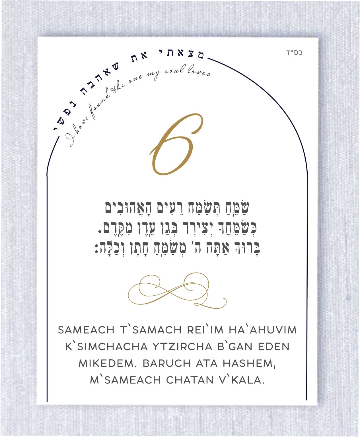 Simple Chuppah Sheva Brachot / Seven Blessings