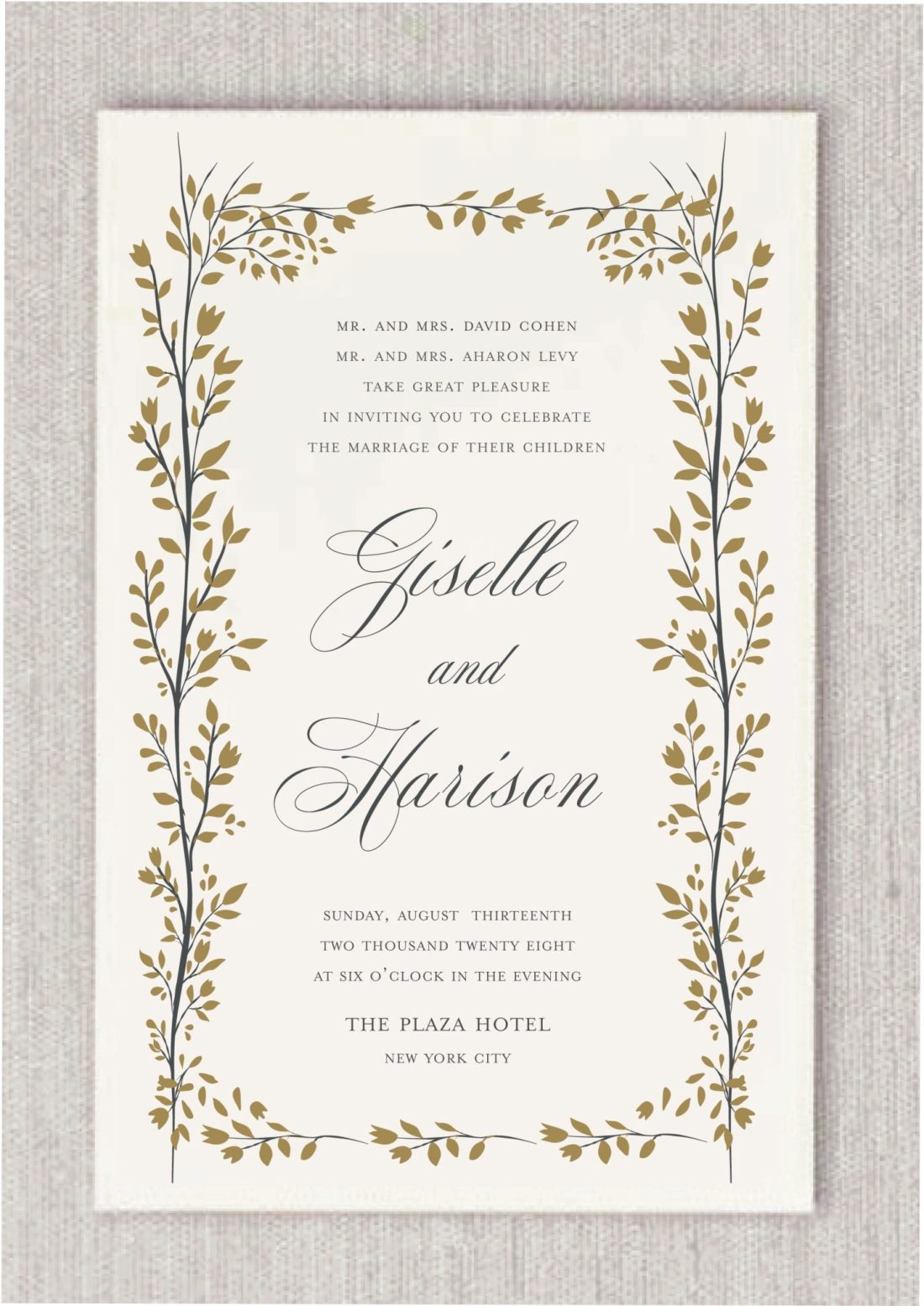Elegant Branches Wedding Invitations