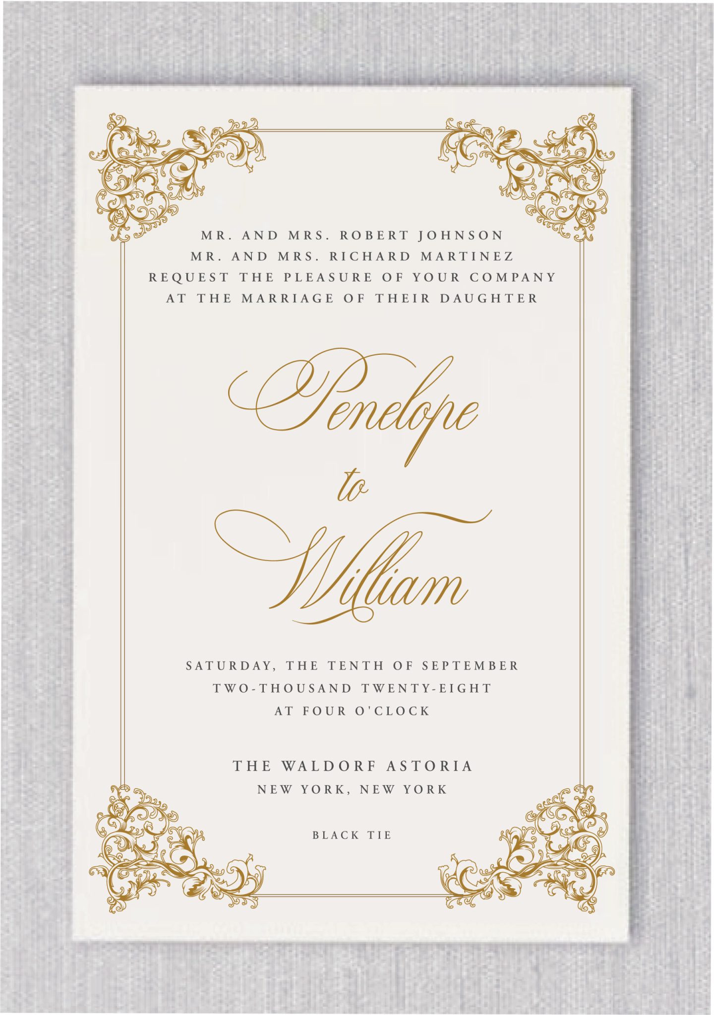 Vintage Vouge Wedding Invitations | Cohen Printing And Invitations